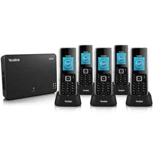Yealink W52P base station with 5 x handsets and charging stations ...